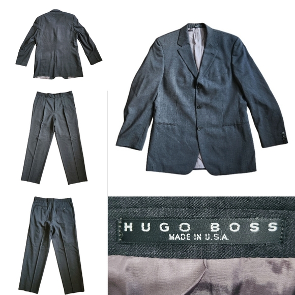 Hugo Boss | Suits & Blazers | Hugo Boss Vtg 2 Piece Suit Jacket Pants ...